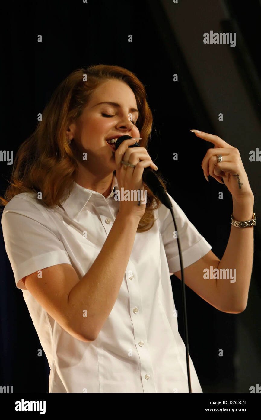 Lana Del Rey attends a CD signing event for her album 'Born To Die' at ...