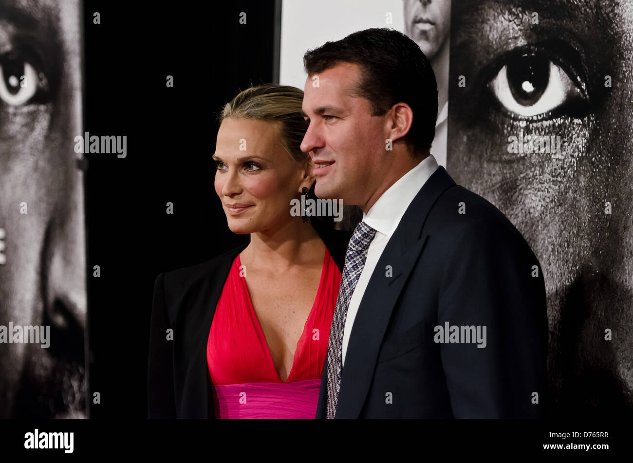 Molly Sims and Scott Stuber New York Premiere of 'Safe House' held at ...