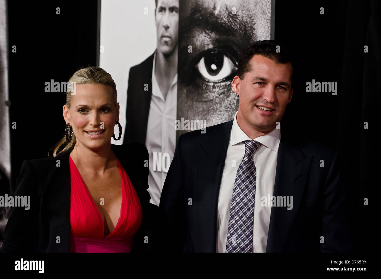 Molly Sims and Scott Stuber New York Premiere of 'Safe House' held at ...