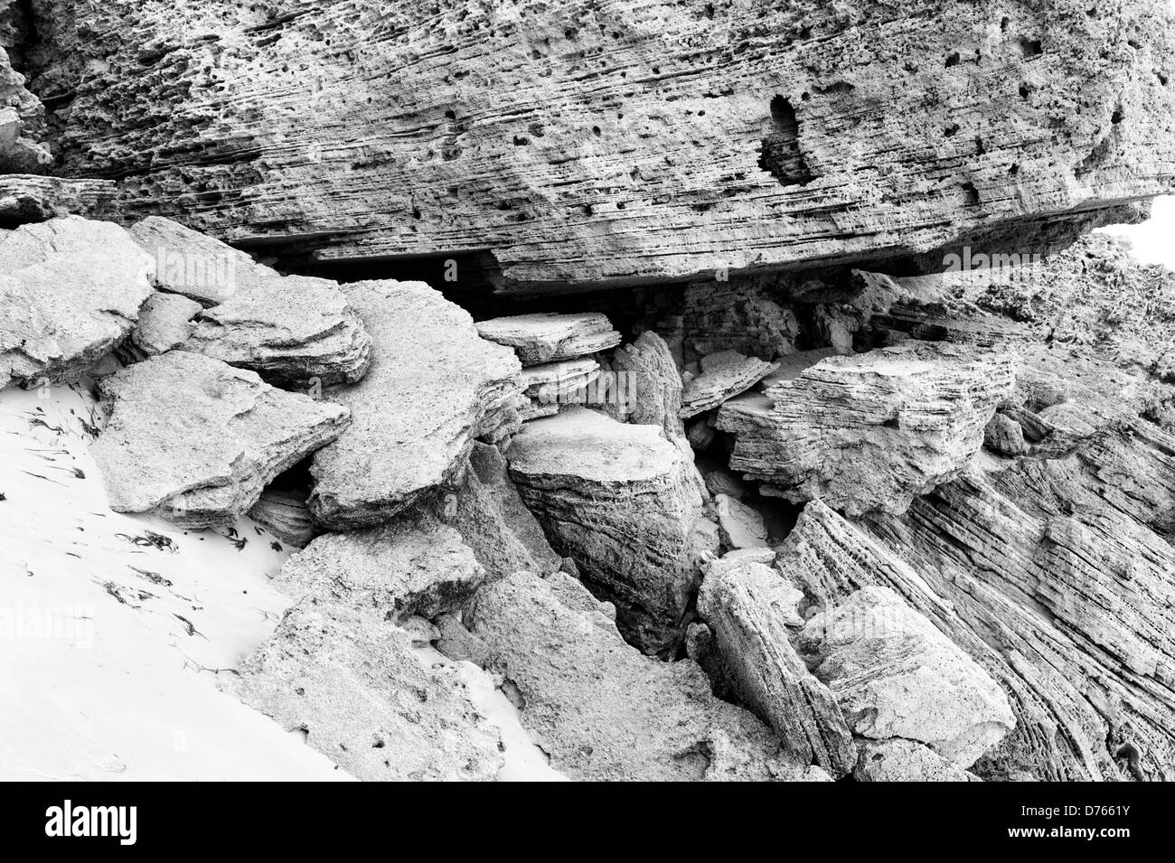 Black and White Composition of Rocks Stock Photo - Alamy
