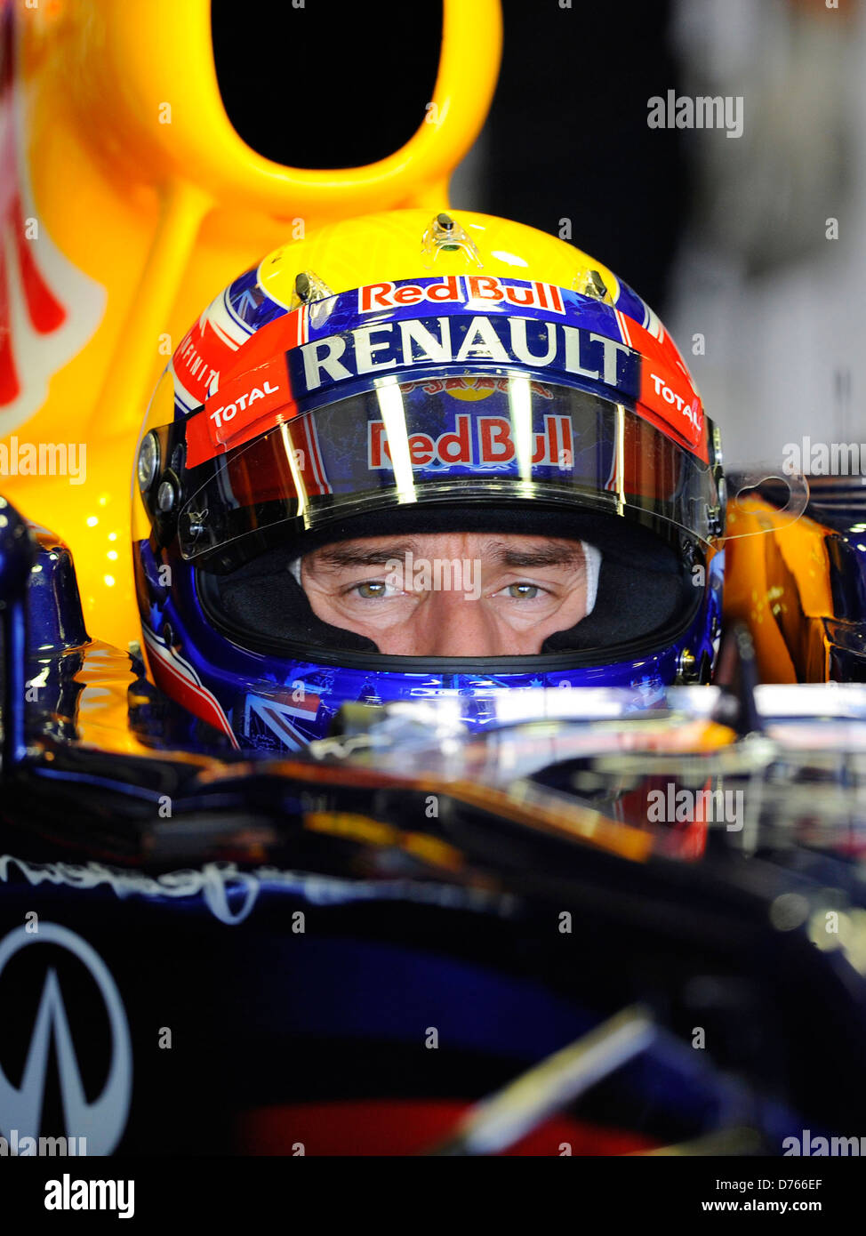 Mark Webber of Australia and Red Bull Racing drives the new Red Bull ...