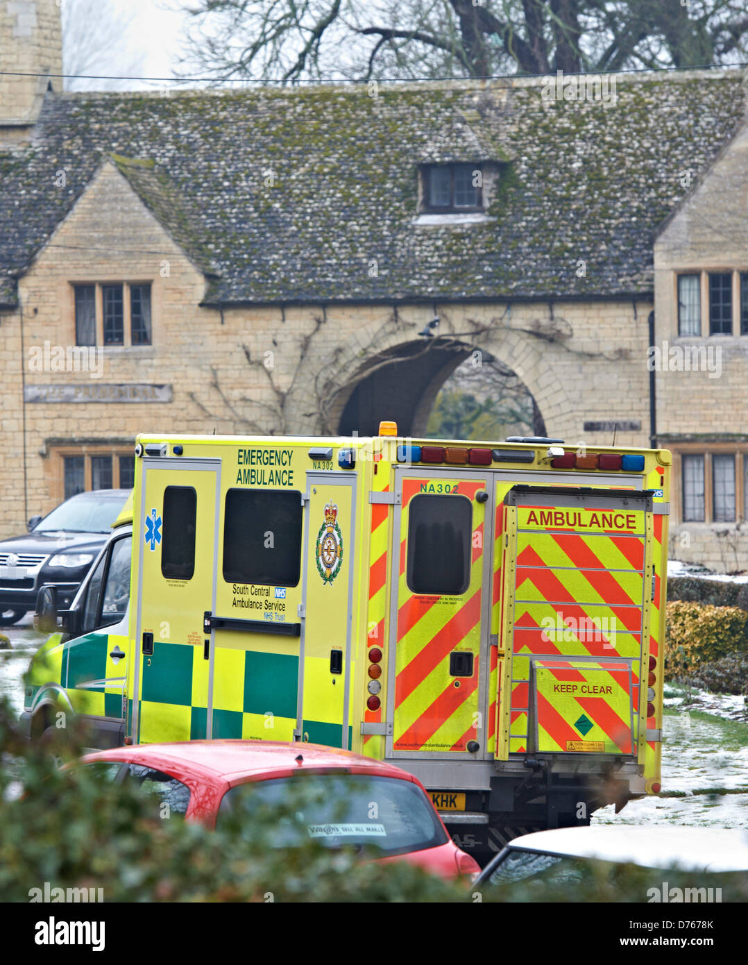 An Ambulance waits outside Robin Gibbs home today Oxfordshire 07/02/12 ...