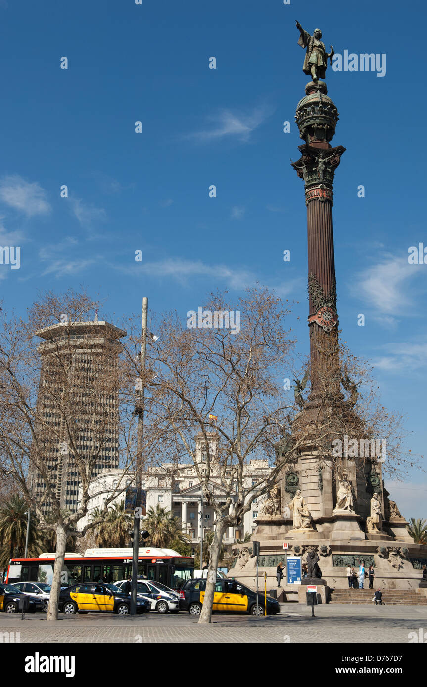 Colon of Christopher Columbus Barcelona Stock Photo - Alamy