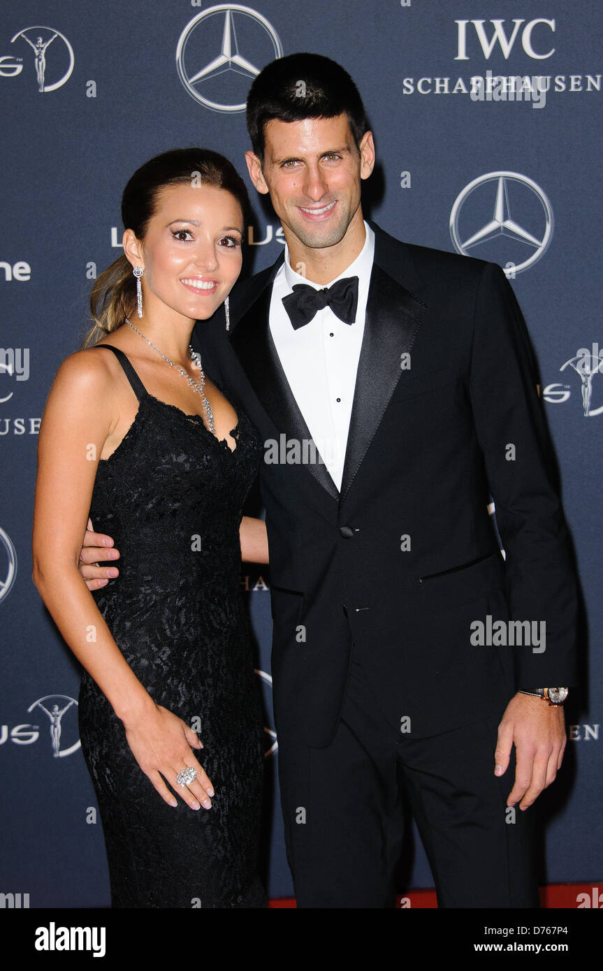 Jelena Ristic and Novak Djokovic Laureus Sport Awards held at the Queen ...