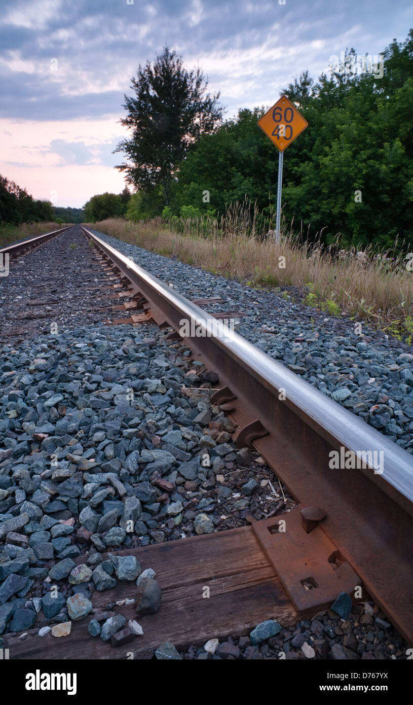 Train tracks at sunset, Ontario, Canada Stock Photo - Alamy