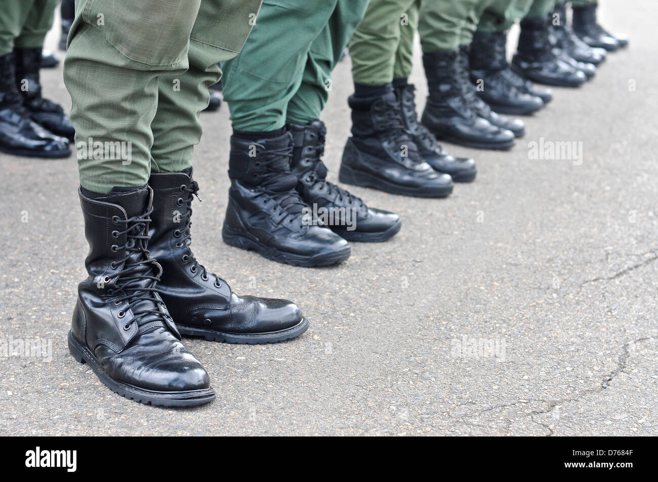 Panamanian National Police forces marching, Panama Stock Photo - Alamy