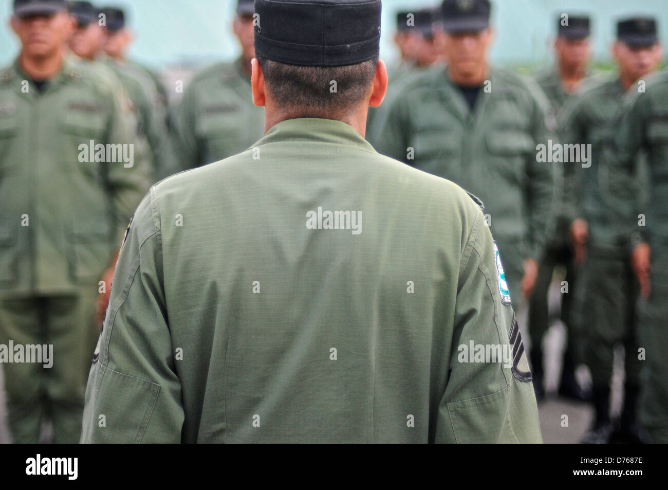 Panamanian National Police forces marching, Panama Stock Photo - Alamy