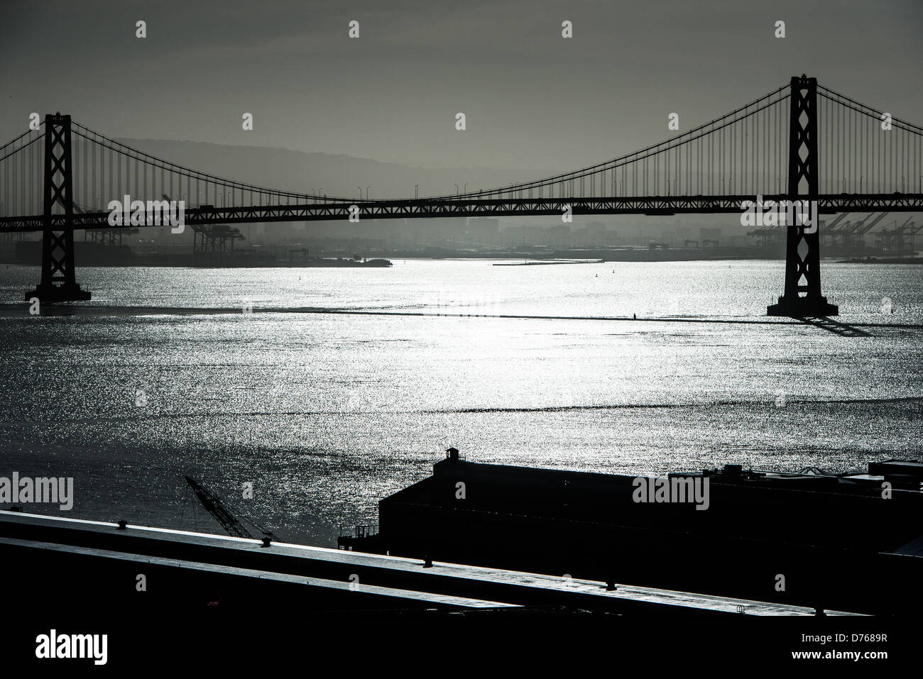 San Francisco Oakland Bay Bridge Silhouette San Francisco // Silhouette of the San Francisco ...
