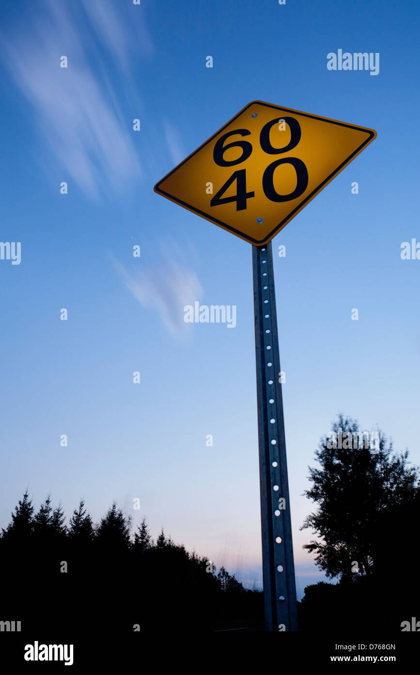 A special speed zone sign for trains Stock Photo - Alamy