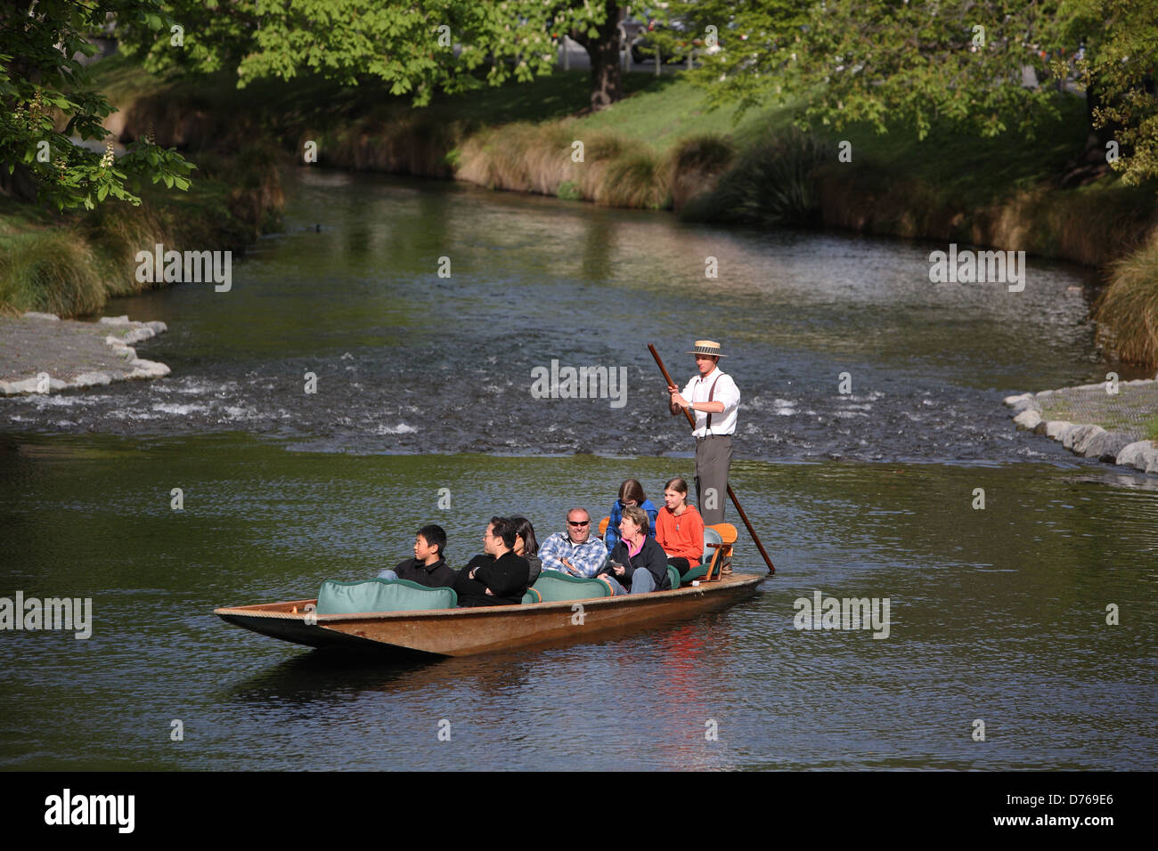 Punting on the Avon River Stock Photo - Alamy
