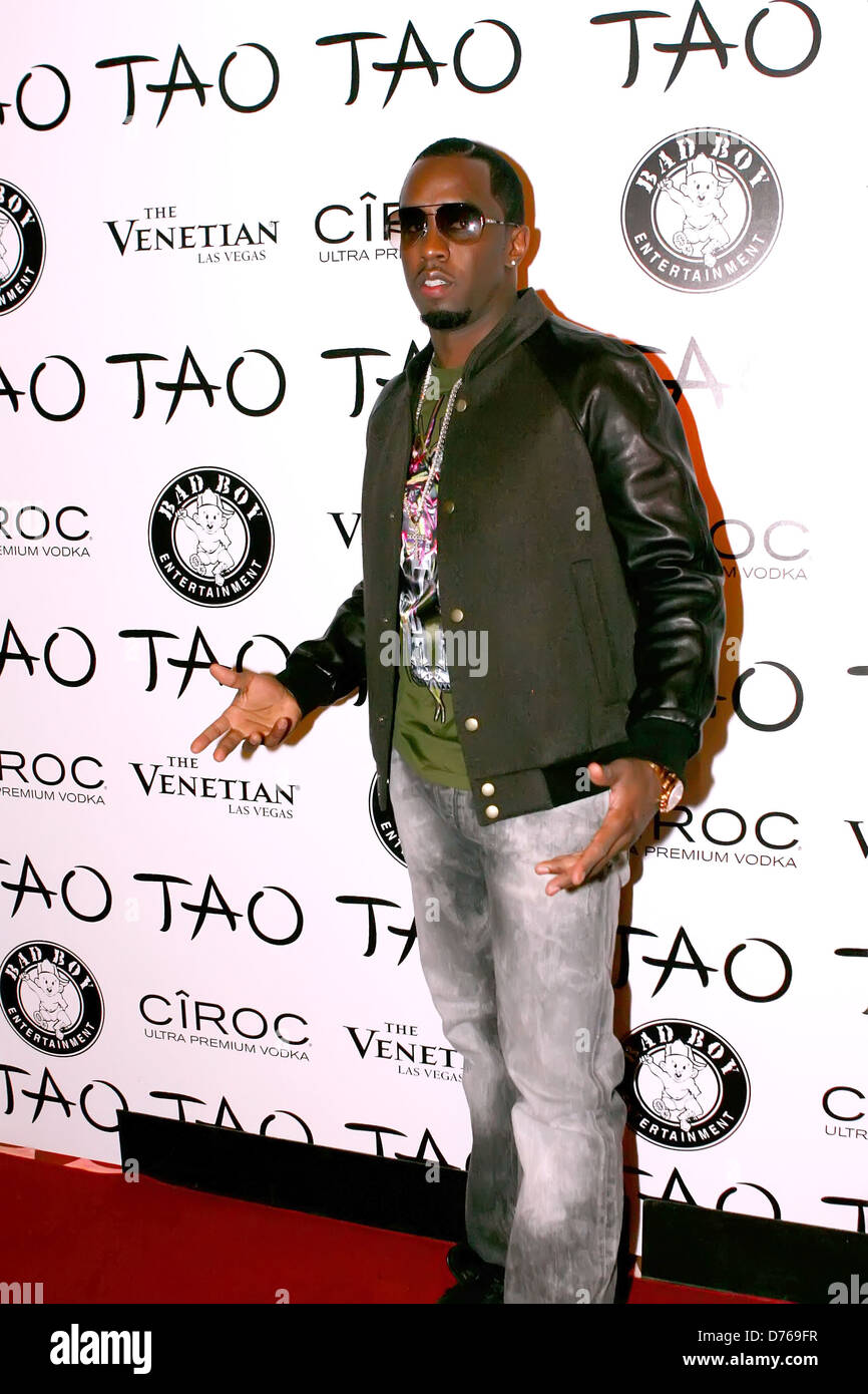P Diddy, real name Sean Combs, at Tao Nightclub at The Venetian Las ...