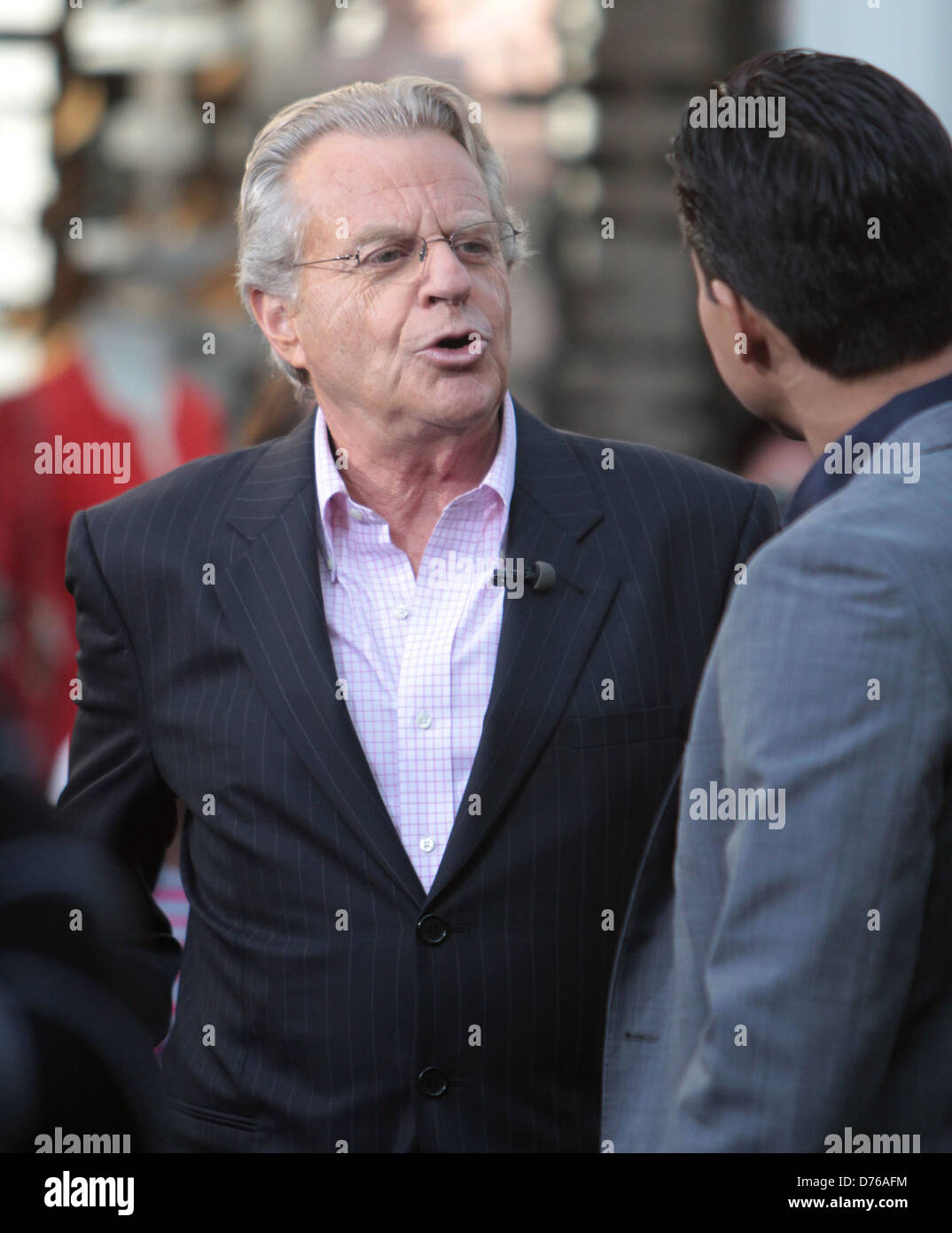 Jerry Springer appears on entertainment news show 'Extra' at The Grove ...