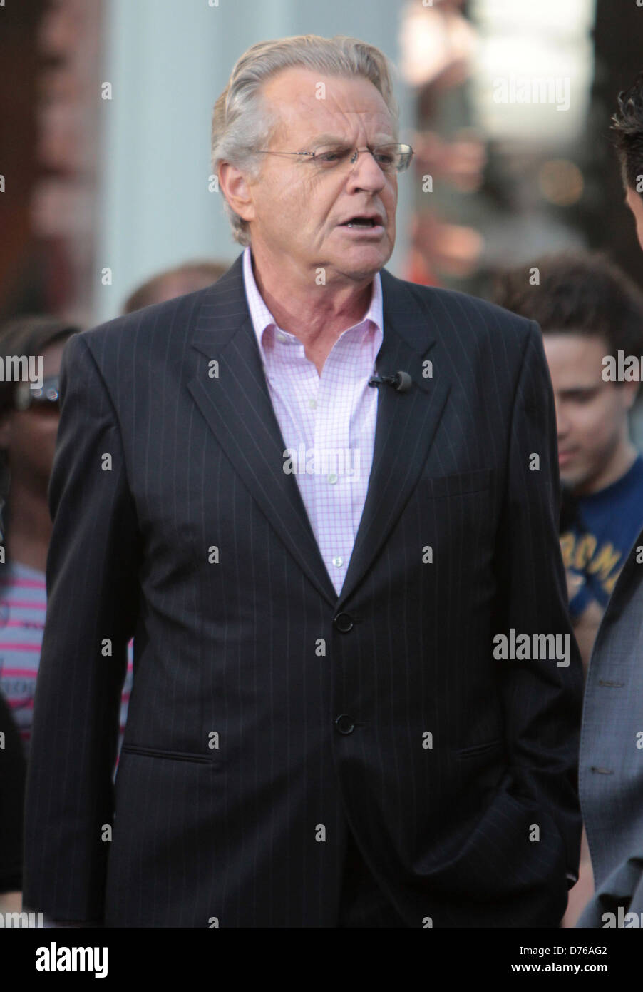 Jerry Springer appears on entertainment news show 'Extra' at The Grove ...