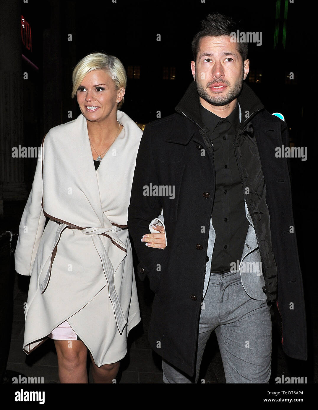 Kerry Katona and her new boyfriend Steve Alce attend a private art ...