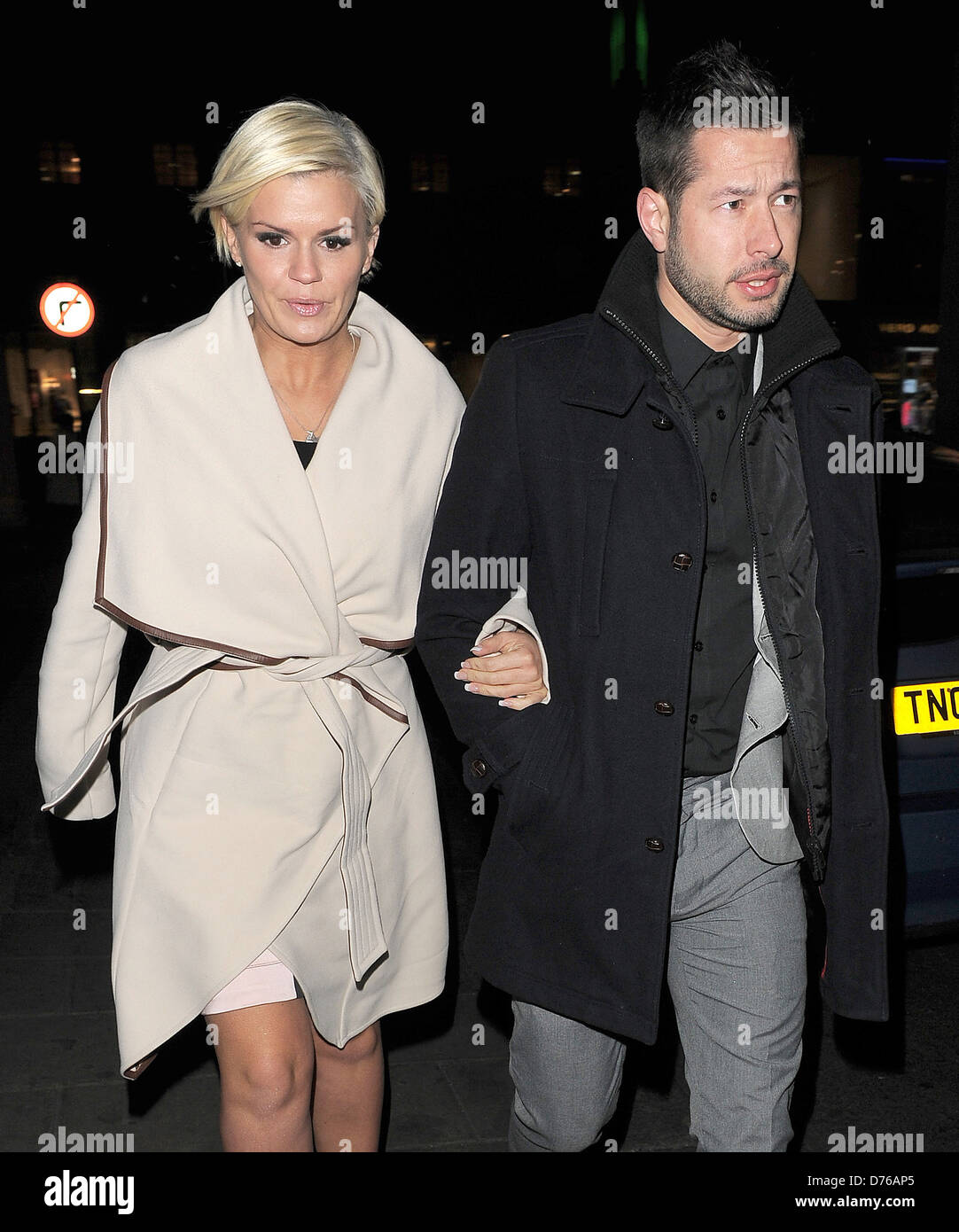 Kerry Katona and her new boyfriend Steve Alce attend a private art ...