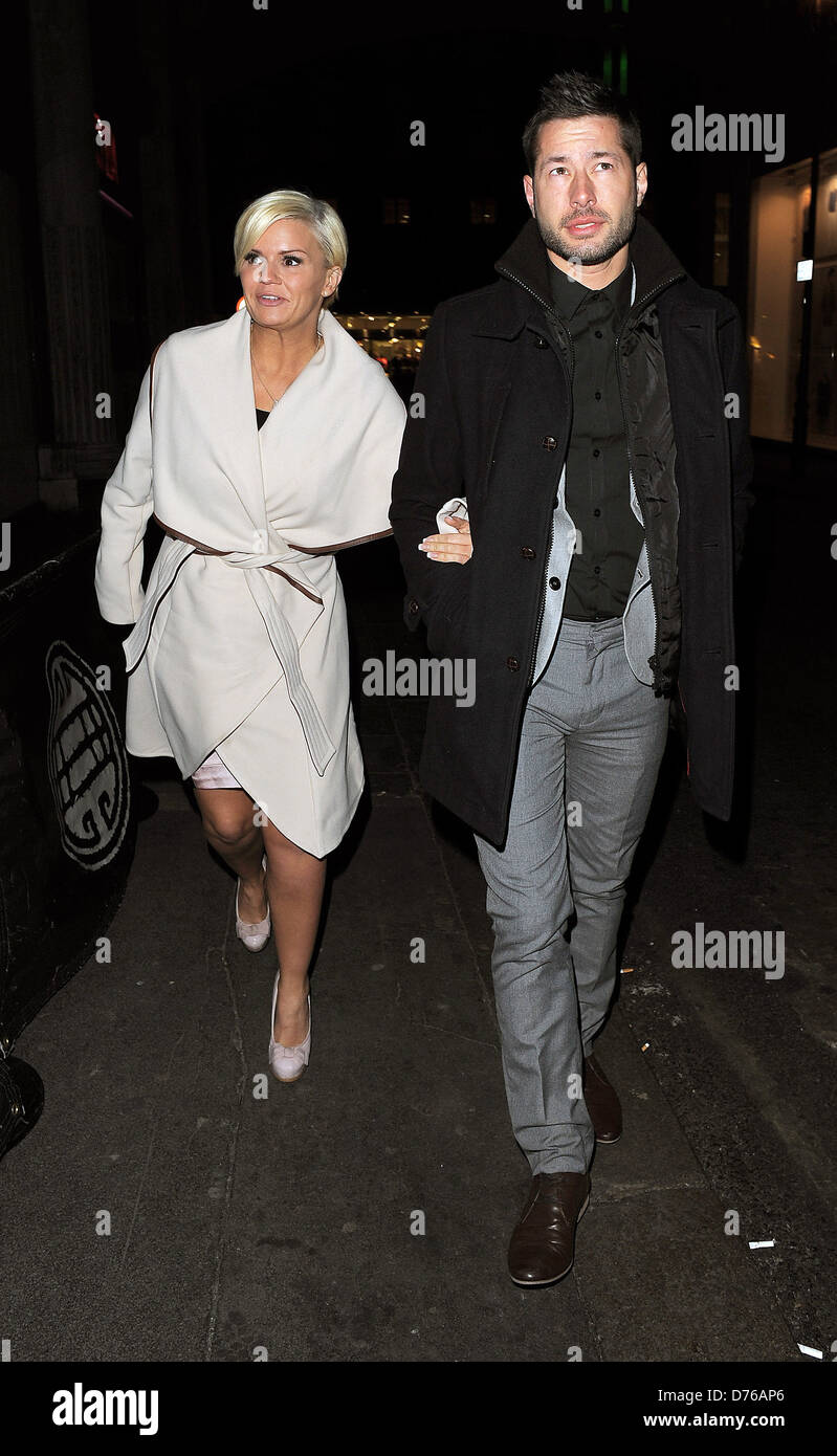 Kerry Katona and her new boyfriend Steve Alce attend a private art ...