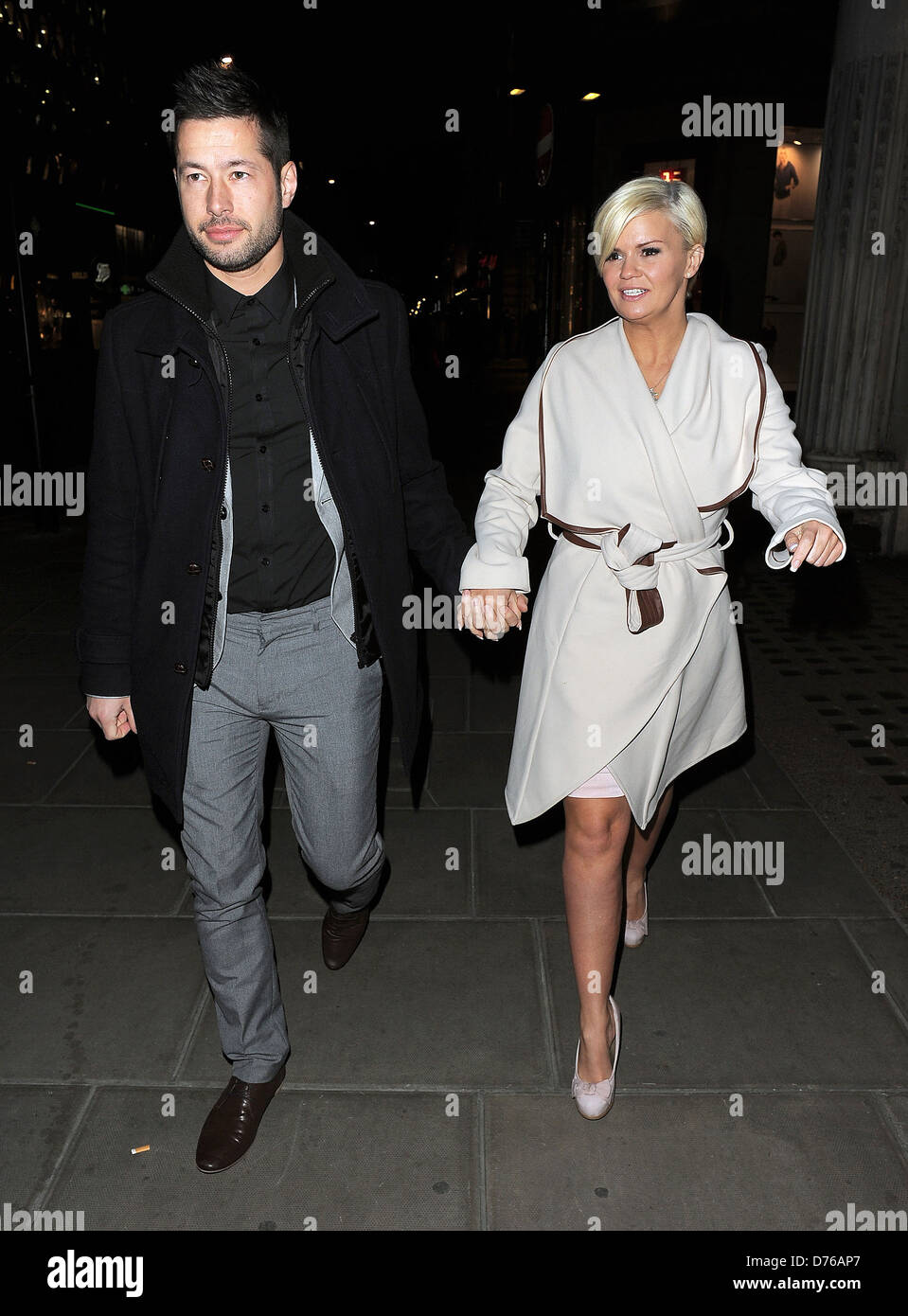 Kerry Katona and her new boyfriend Steve Alce attend a private art ...