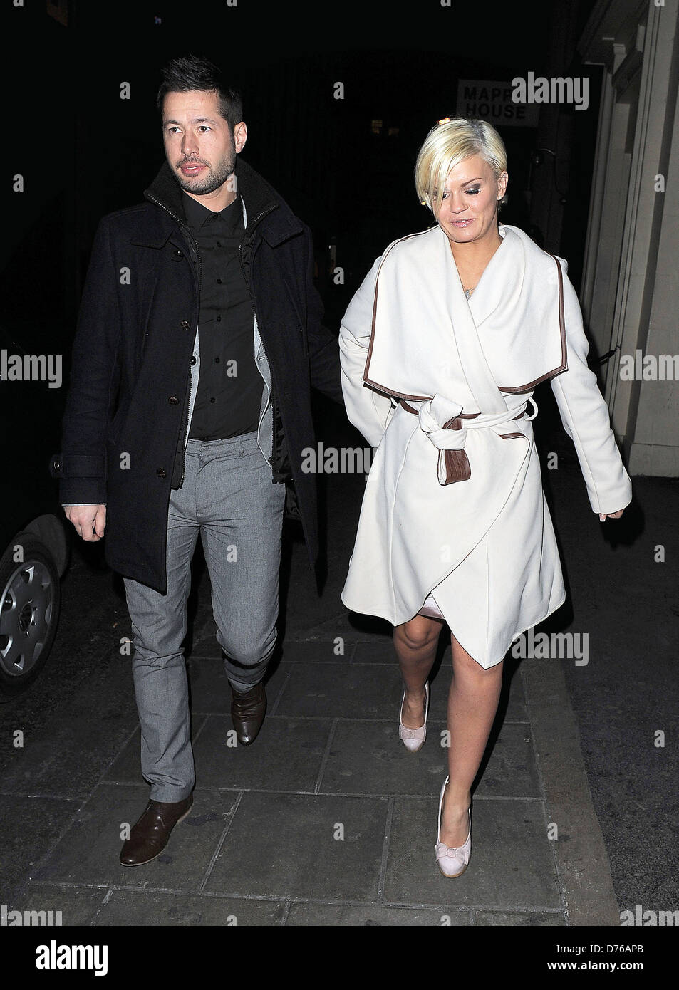Kerry Katona and her new boyfriend Steve Alce attend a private art ...