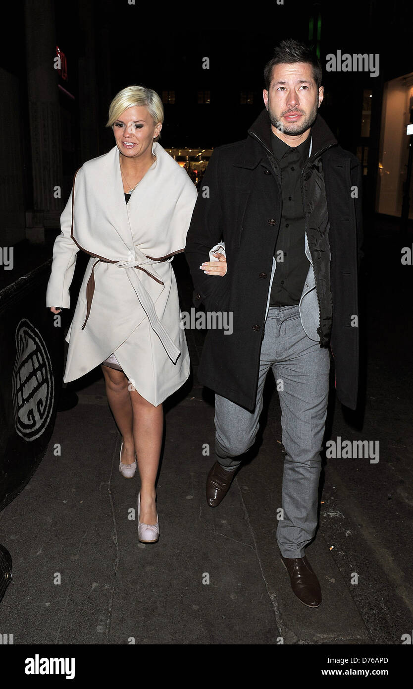 Kerry Katona and her new boyfriend Steve Alce attend a private art ...