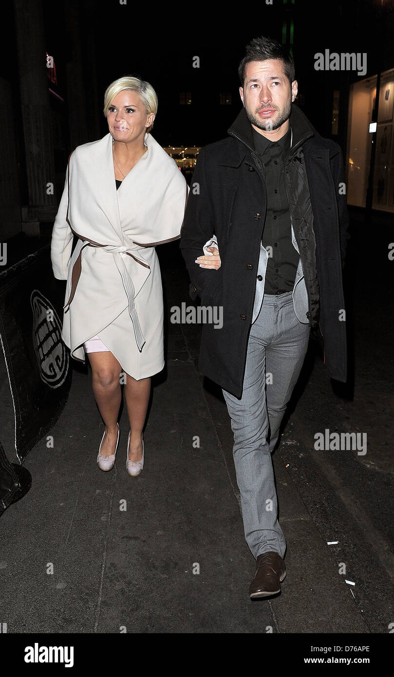 Kerry Katona and her new boyfriend Steve Alce attend a private art ...