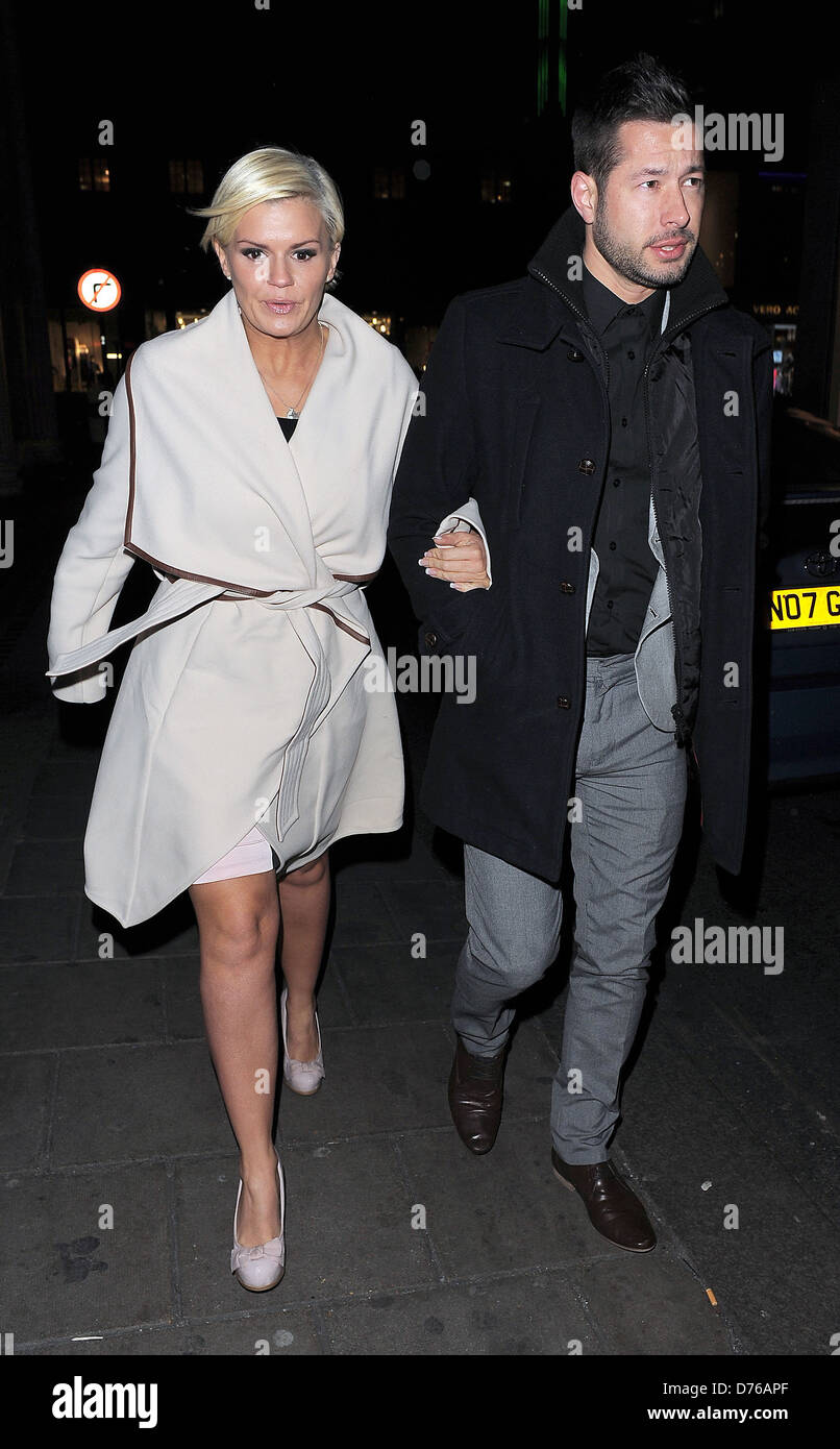 Kerry Katona and her new boyfriend Steve Alce attend a private art ...