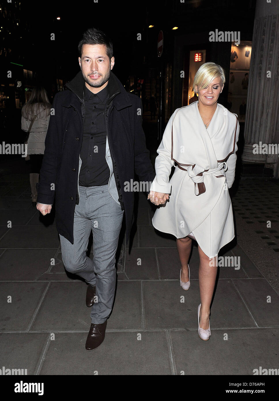 Kerry Katona and her new boyfriend Steve Alce attend a private art ...