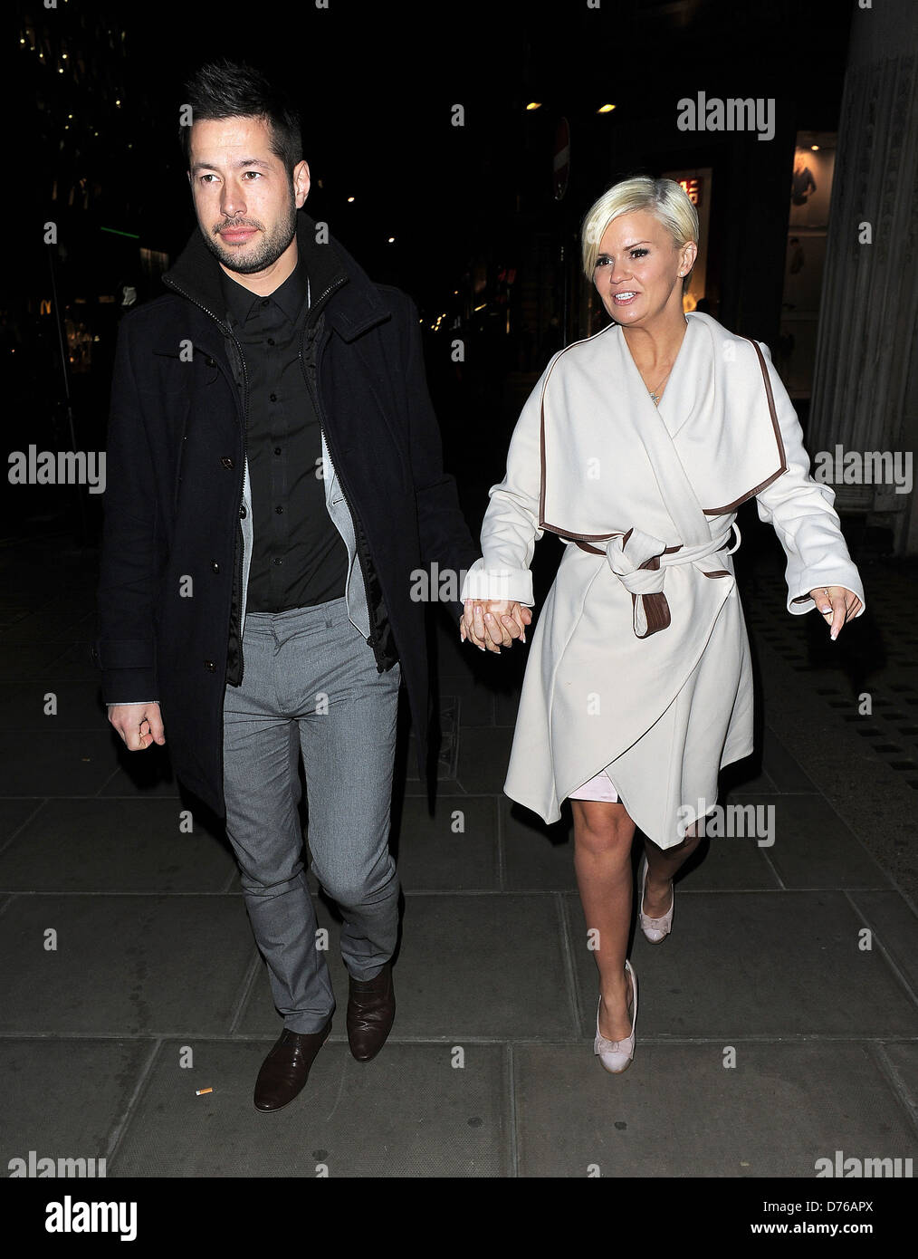 Kerry Katona and her new boyfriend Steve Alce attend a private art ...