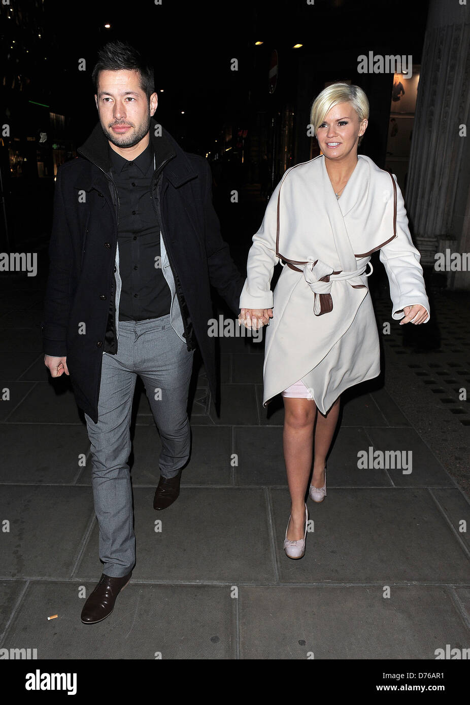 Kerry Katona and her new boyfriend Steve Alce attend a private art ...