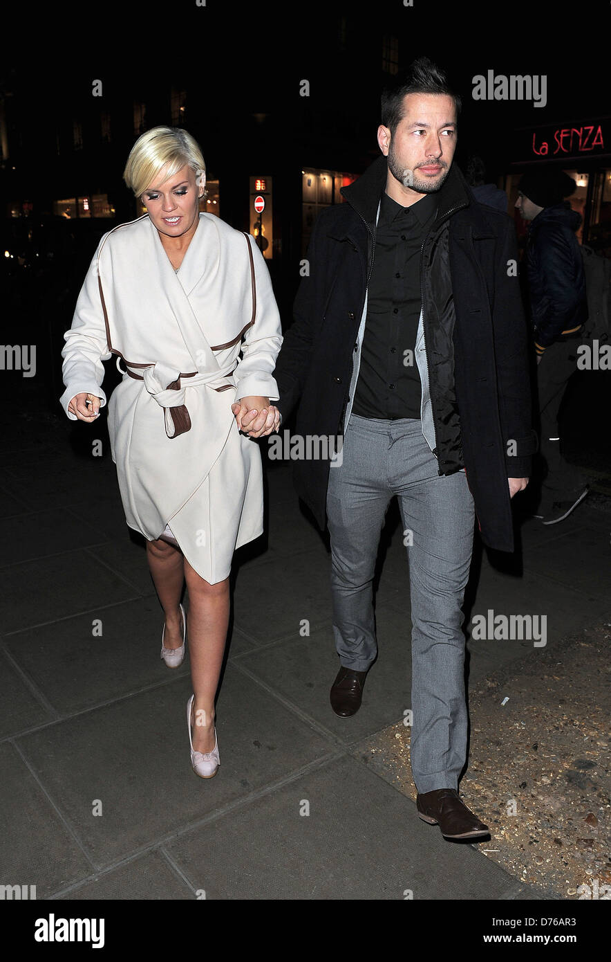 Kerry Katona and her new boyfriend Steve Alce attend a private art ...