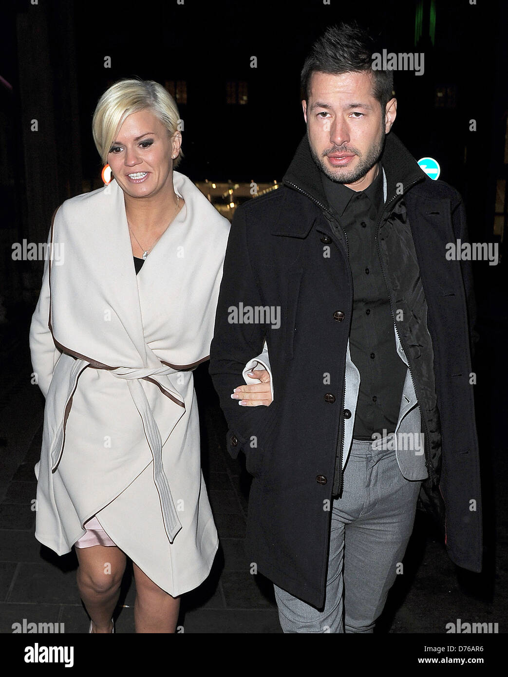 Kerry Katona and her new boyfriend Steve Alce attend a private art ...
