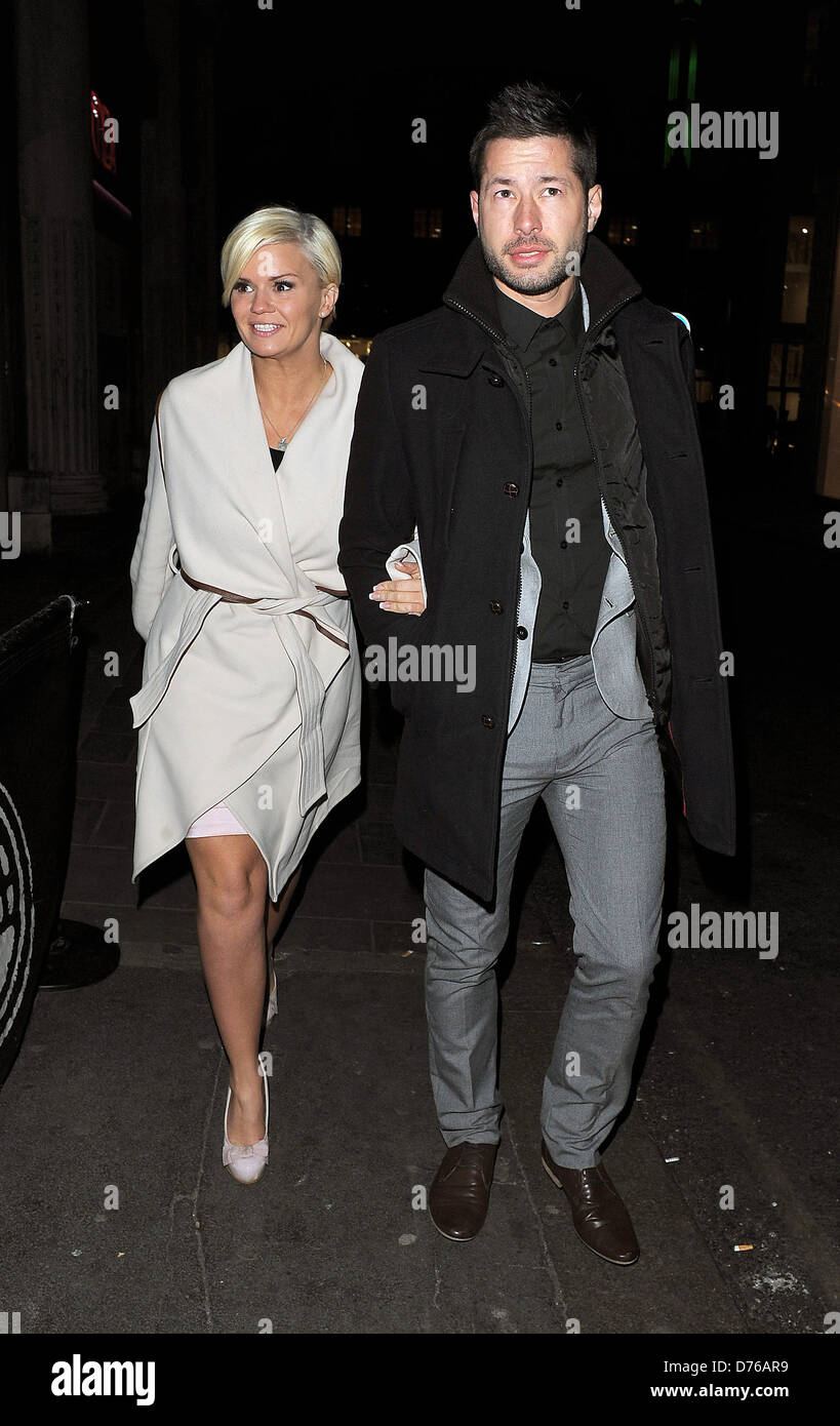 Kerry Katona and her new boyfriend Steve Alce attend a private art ...