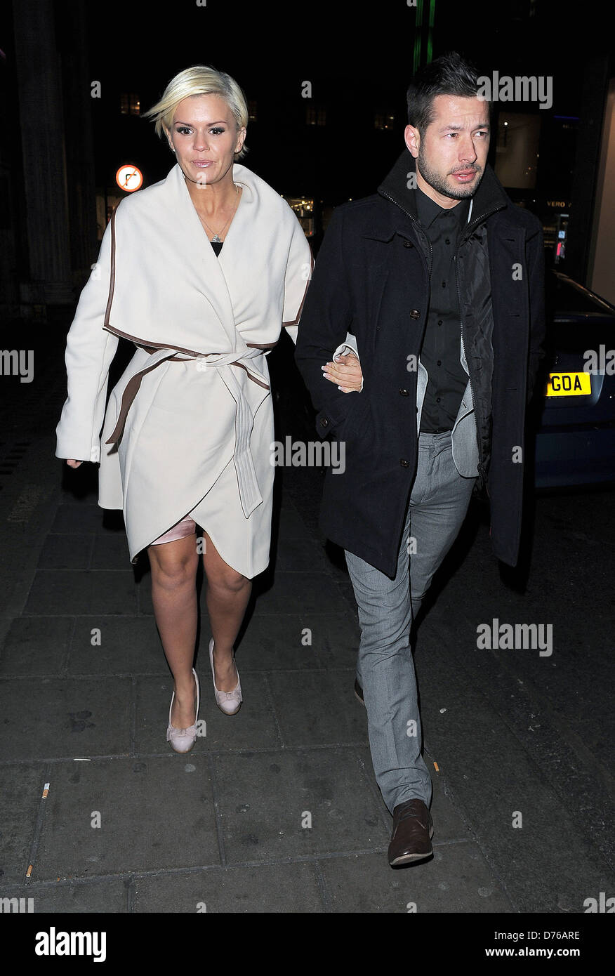 Kerry Katona and her new boyfriend Steve Alce attend a private art ...