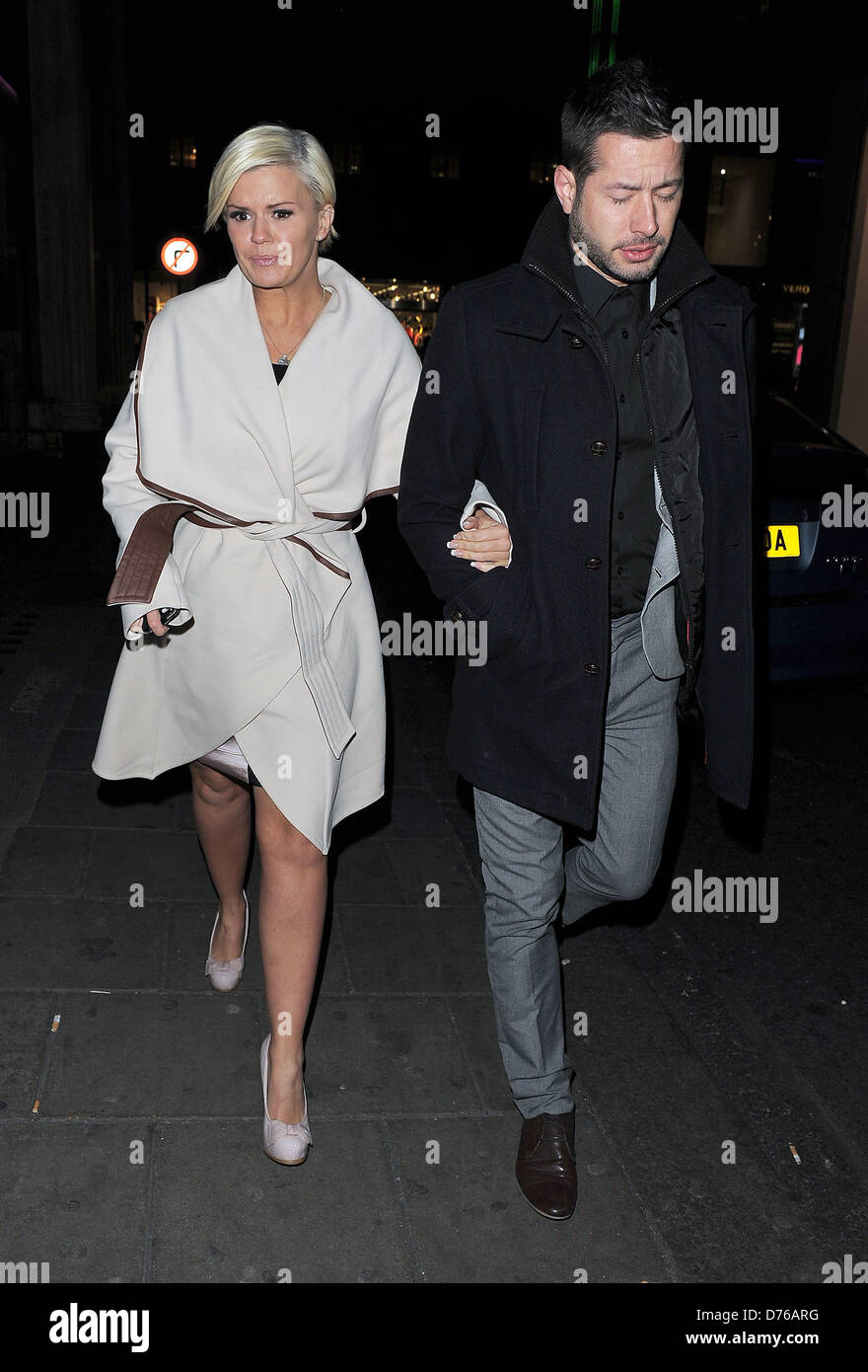 Kerry Katona and her new boyfriend Steve Alce attend a private art ...
