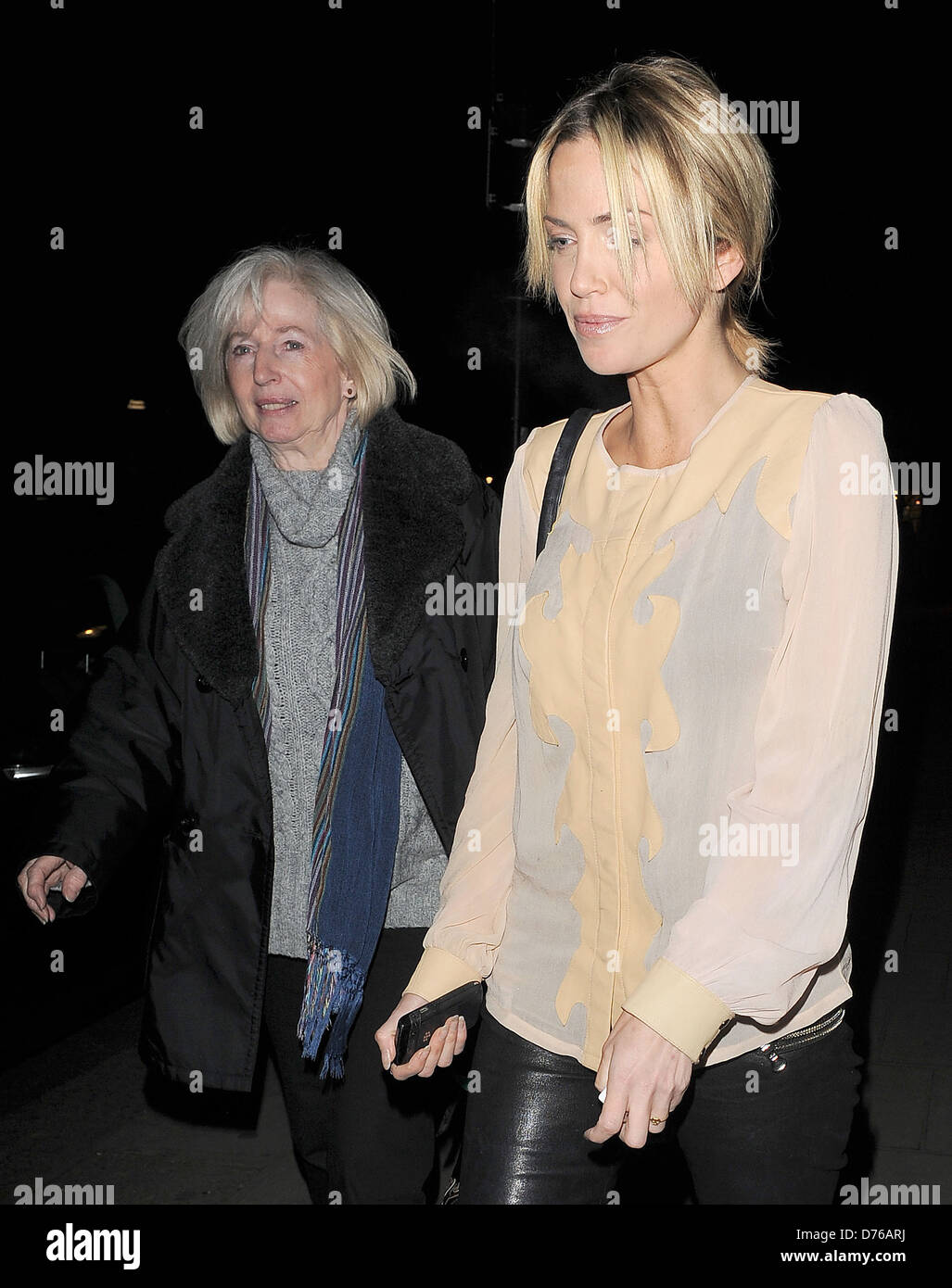 Sarah Harding takes her mother Marie Hardman for a late night dinner at ...
