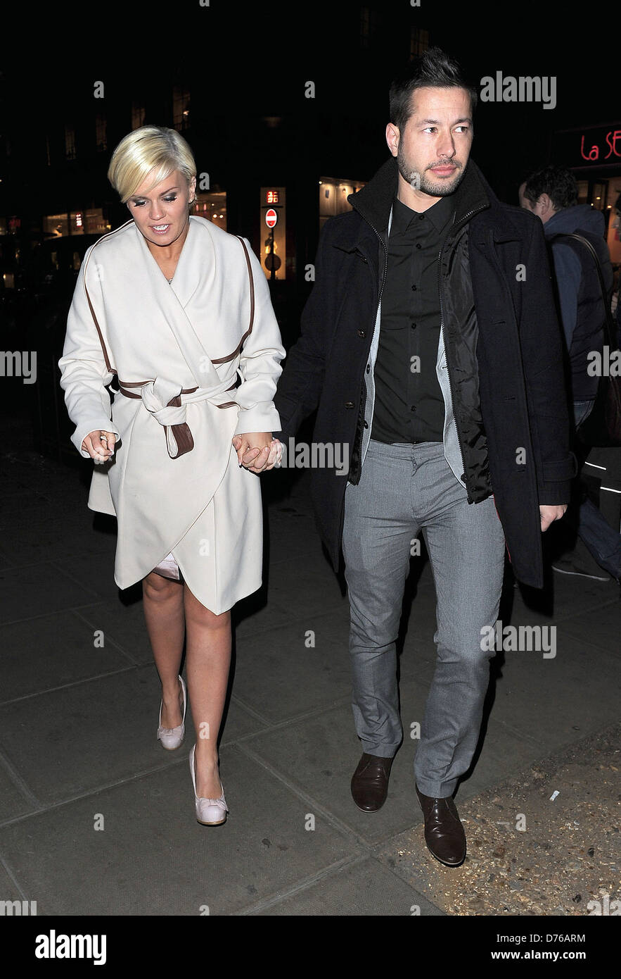 Kerry Katona and her new boyfriend Steve Alce attend a private art ...