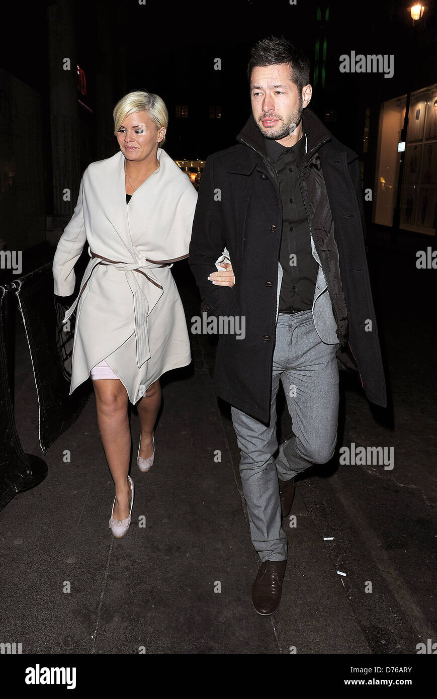 Kerry Katona and her new boyfriend Steve Alce attend a private art ...