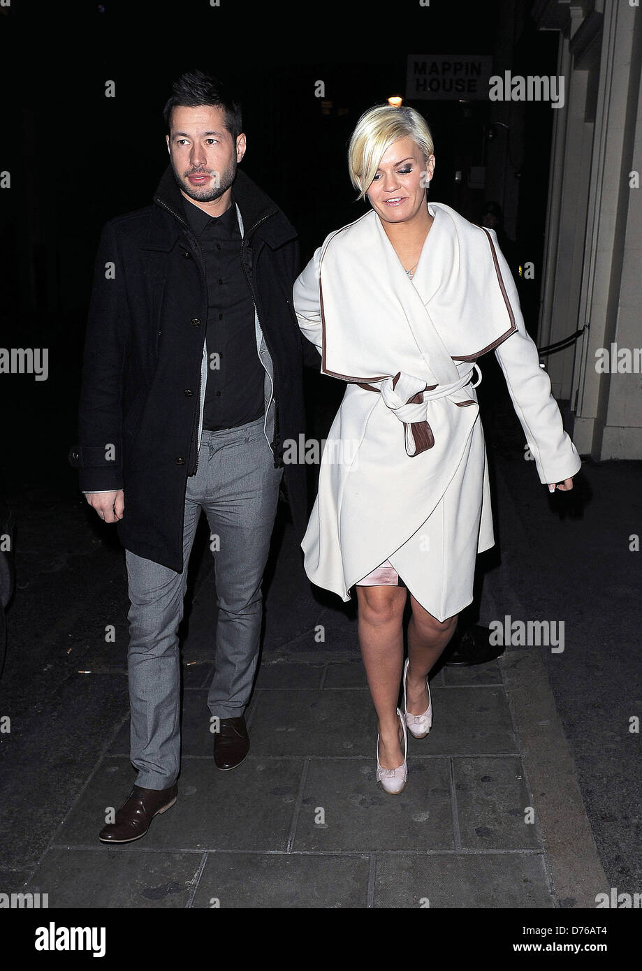 Kerry Katona and her new boyfriend Steve Alce attend a private art ...
