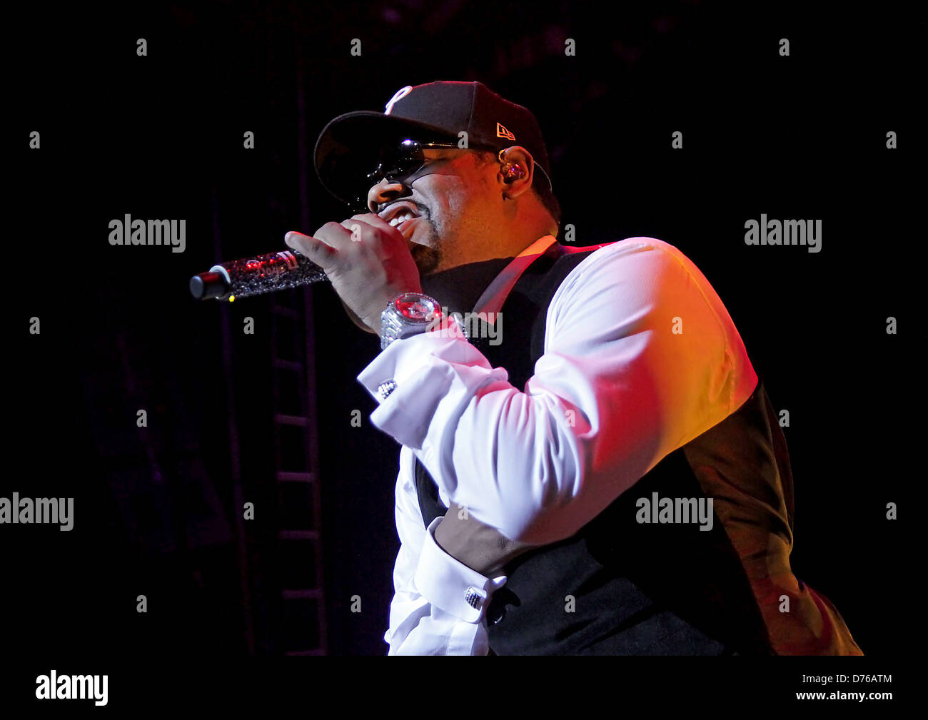 Nathan Morris, of Boyz II Men performing at Manchester O2 Apollo ...