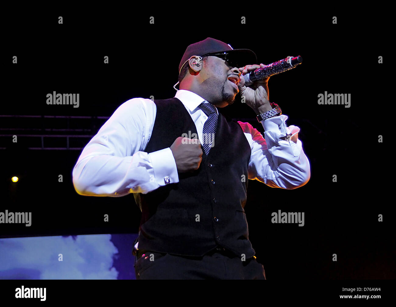 Nathan Morris, of Boyz II Men performing at Manchester O2 Apollo ...