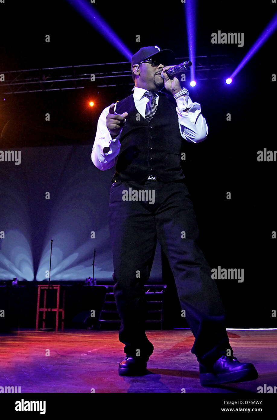 Nathan Morris, of Boyz II Men performing at Manchester O2 Apollo ...