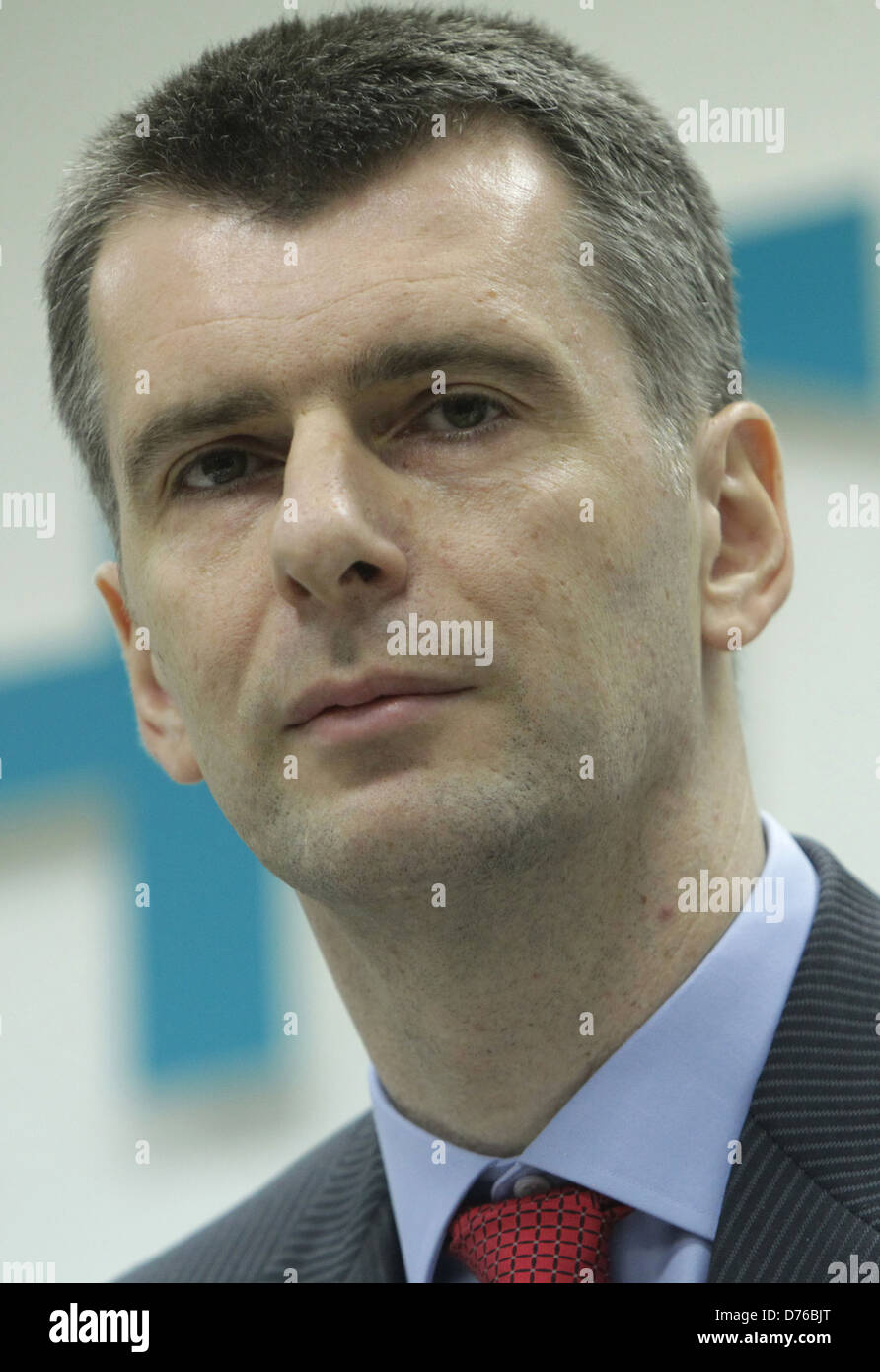 Russian billionaire and Presidential candidate Mikhail Prokhorov ...