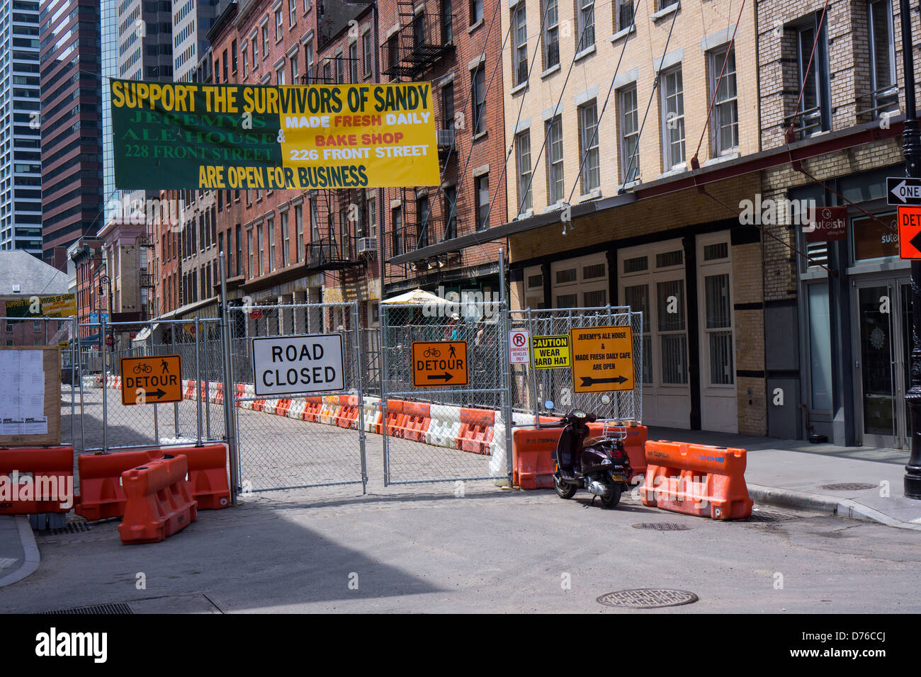 Hurricane sandy south street seaport hi-res stock photography and ...