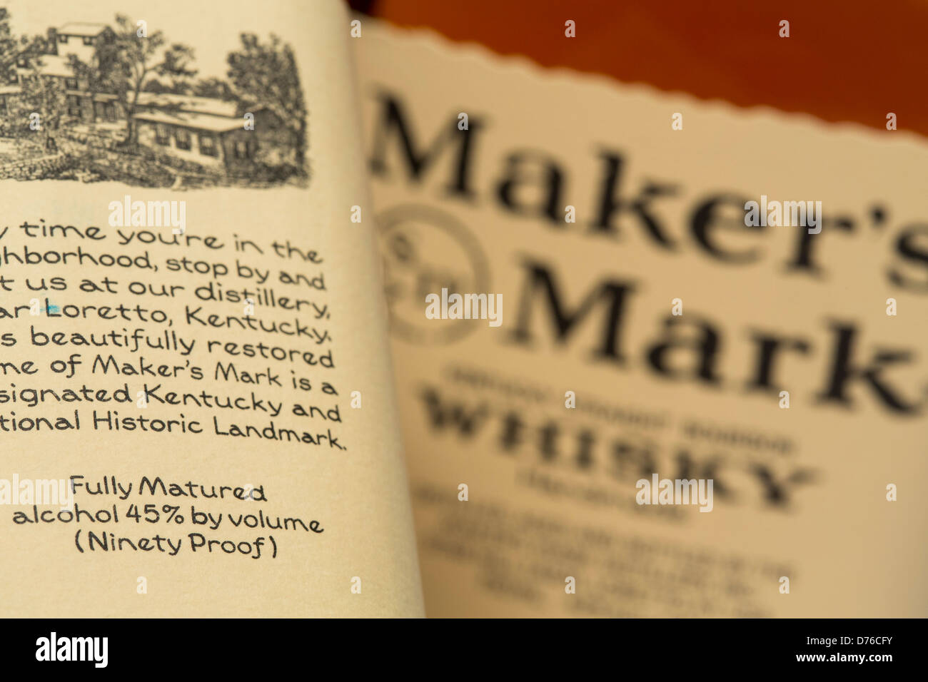 Maker's Mark Whiskey with its original 45% alcohol by volume (90 proof ...