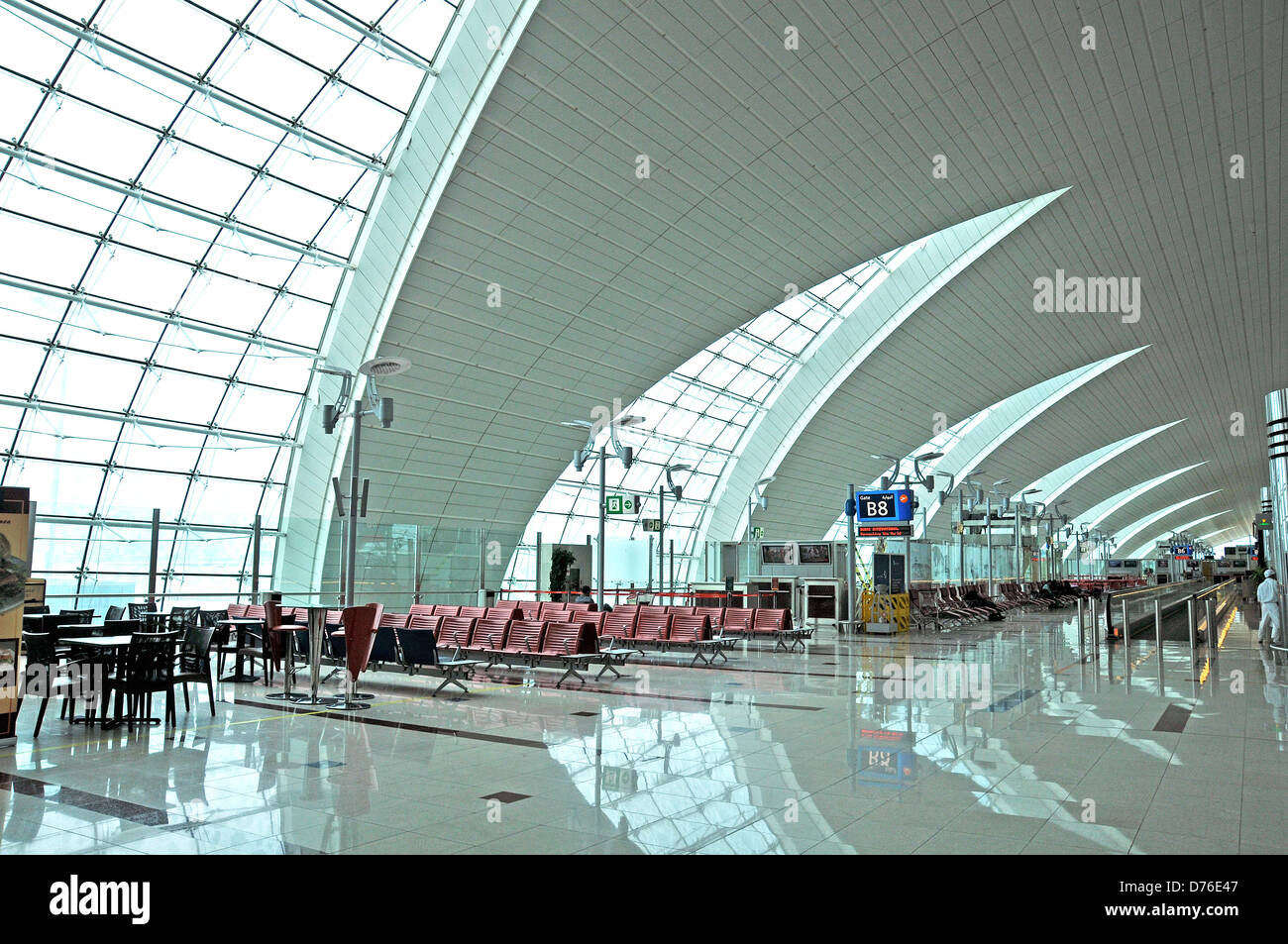 departure hall terminal 3 Dubai international airport UAE Stock Photo ...