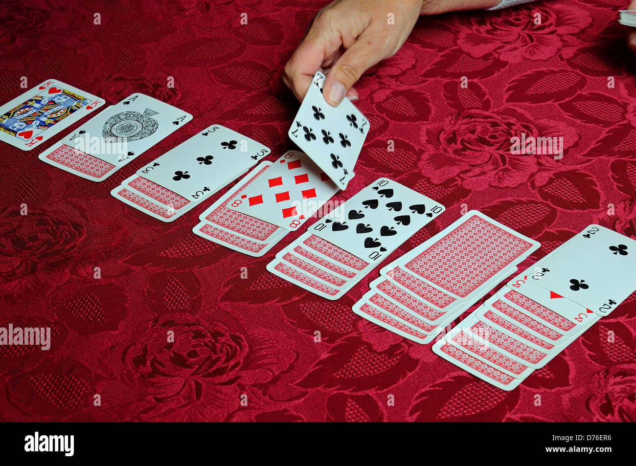 Patience card game hi-res stock photography and images - Alamy