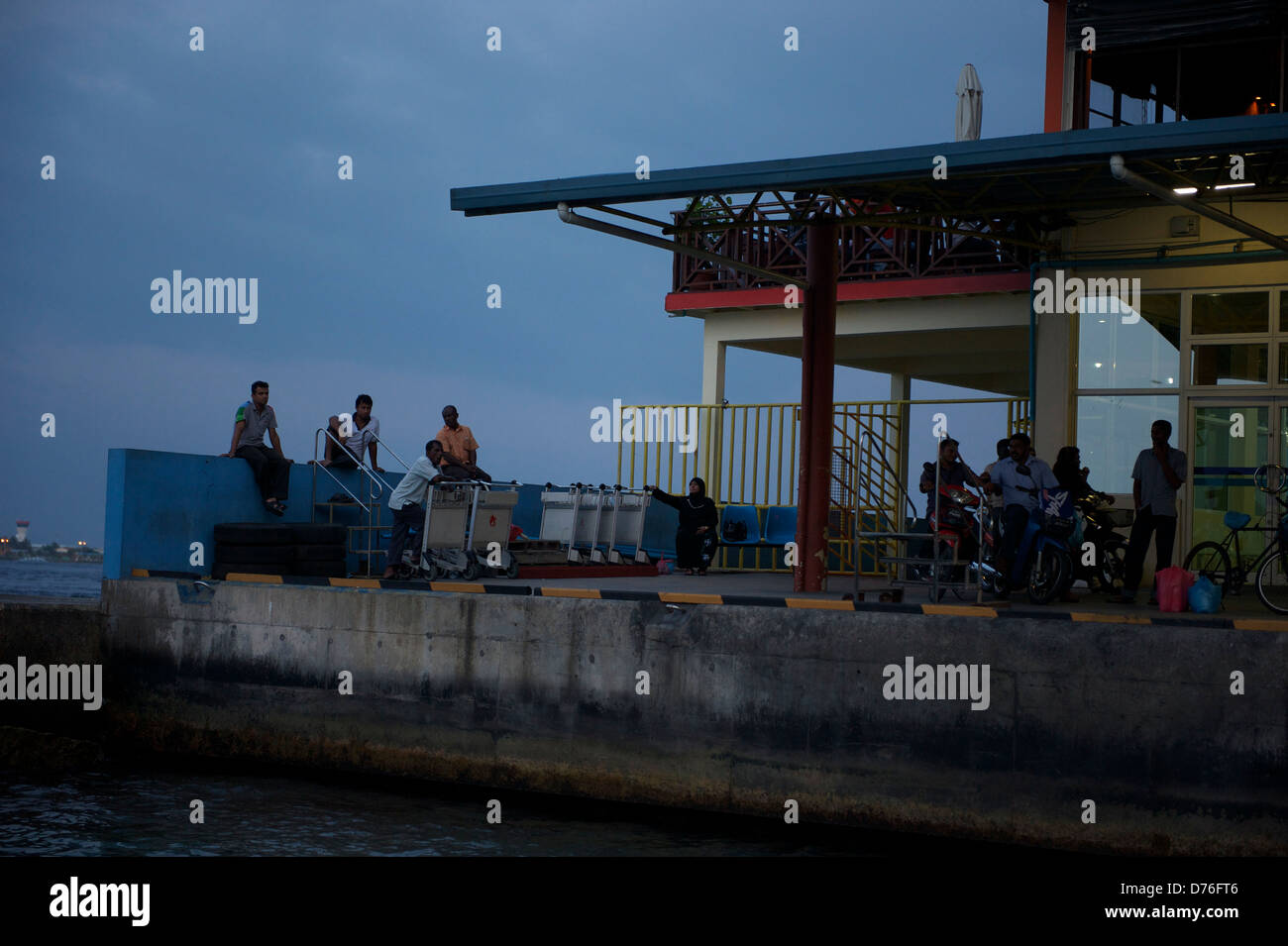 male water port in maldives Stock Photo - Alamy