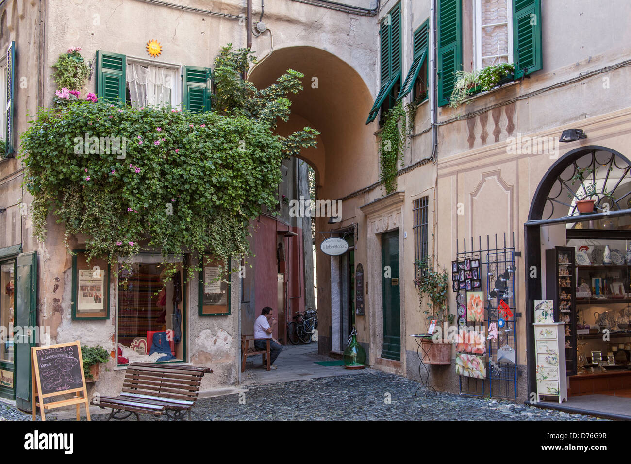 Finalborgo,medieval village, Liguria, Italy Stock Photo - Alamy