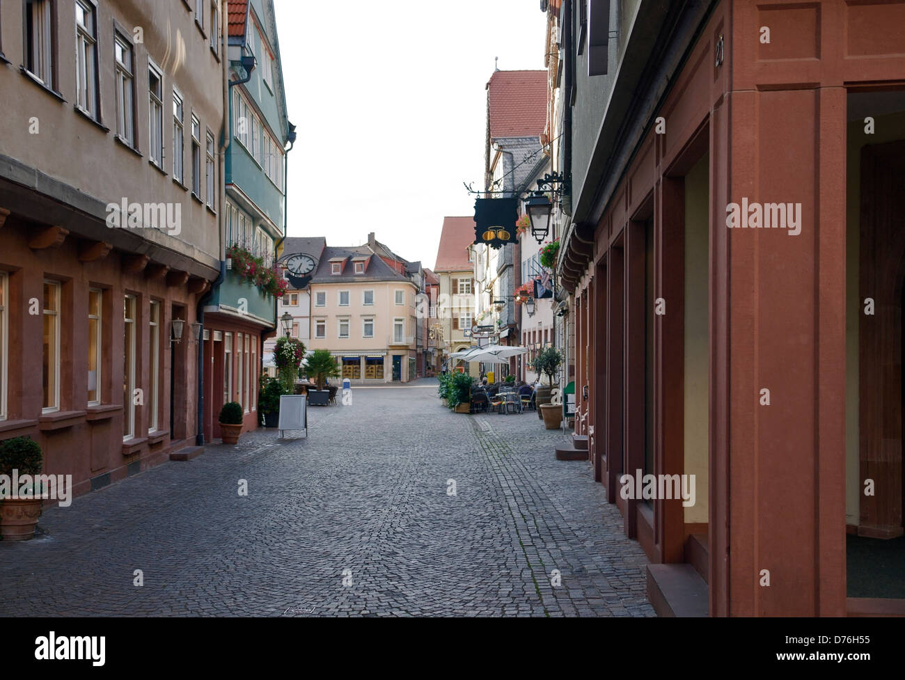 detail showing the Old Town in Wertheim am Main (Southern Germany Stock ...