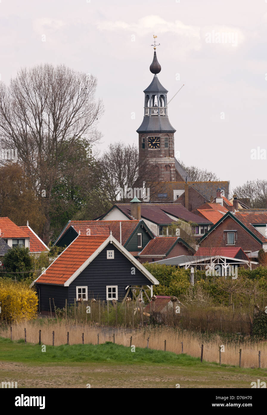 The village of Kattendijke in early spring. Zuid-Beveland. Zeeland ...