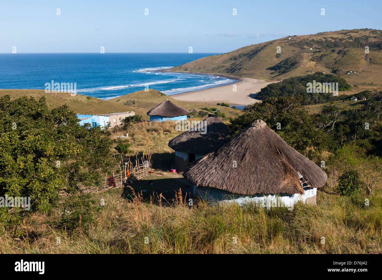 Xhosa Village at Wild Coast, Mbotyi, Eastern Cap, South Africa Stock ...